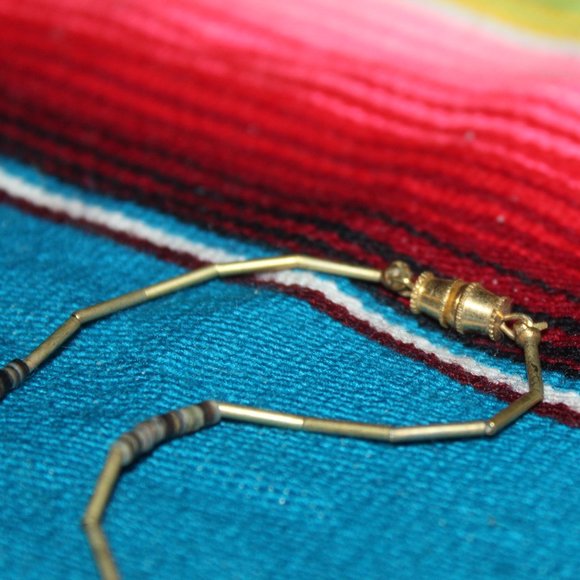 Jewelry | Vintage Handmade Pooka Shell Necklace With Gold Tone Beads ...